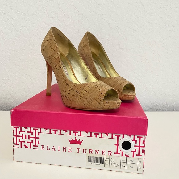 Elaine Turner | Shoes | Elaine Turner Cork Heels | Poshmark